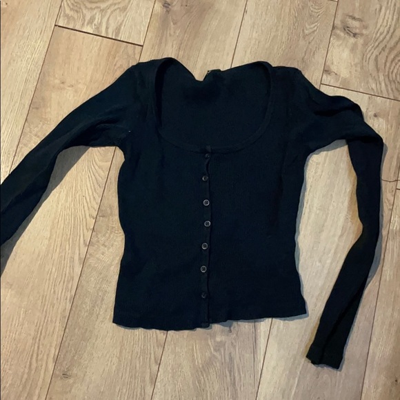 Brandy Melville | Tops | Navy Blue Brandy Melville Button Down | Poshmark